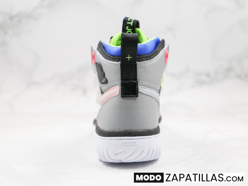 Nike Air Jordan 1 High React Black Particle Grey | Modo Zapatillas ...